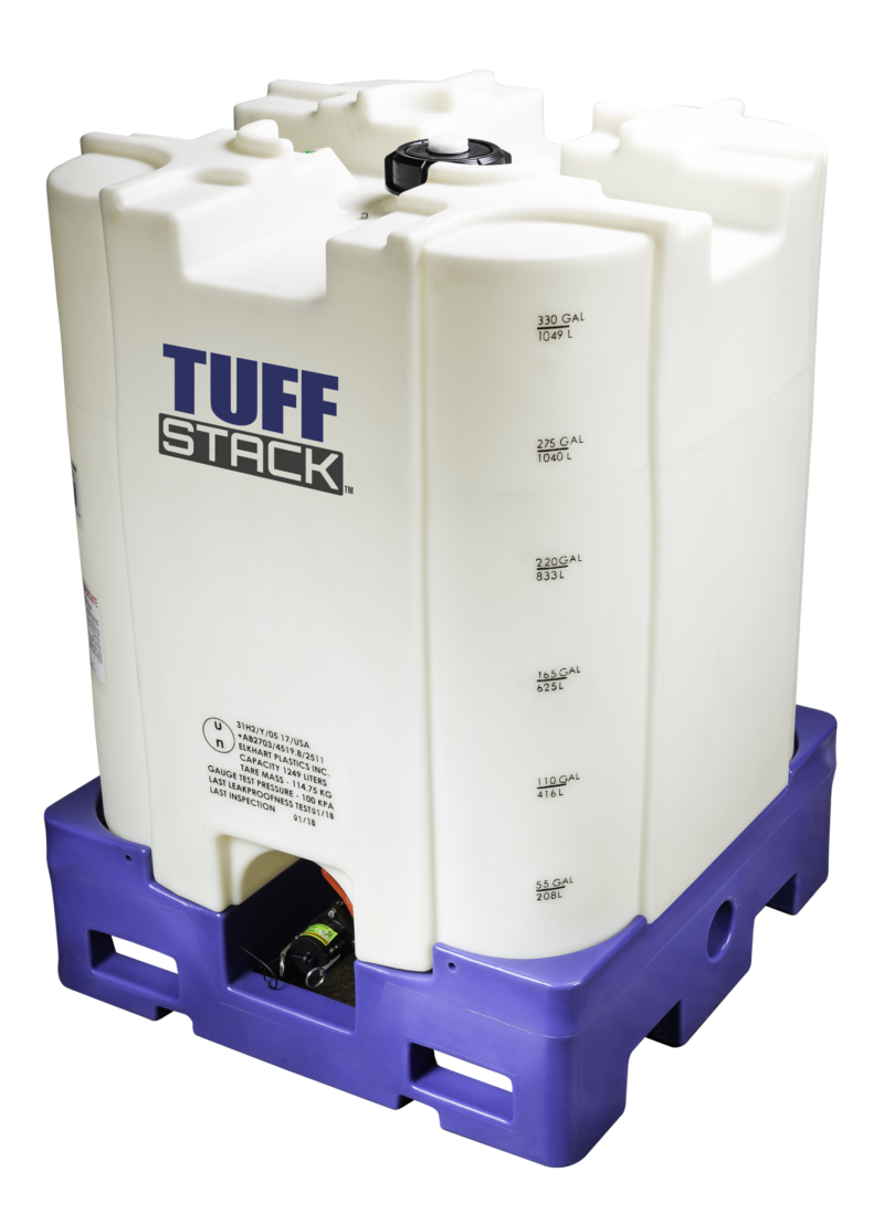 TUFF Stack® IBC Tote with Stackable Design & Max Drainage